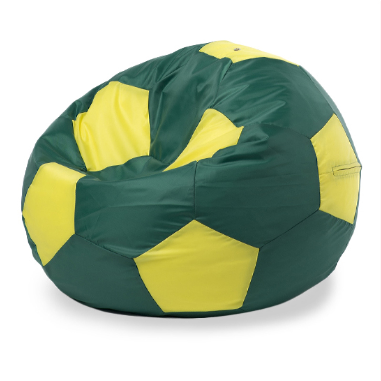 Кресло-мешок «Мяч», XL (95x95), оксфорд, Зеленый и желтый