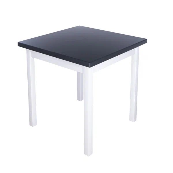 Стол кухонный Solarius Классика квадратный 70х70х75, цвет антрацит с белыми ножками