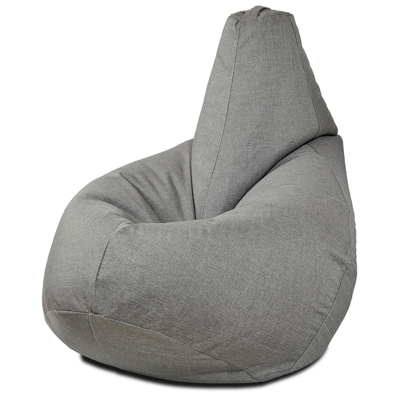 Кресло-мешок Puffmebel груша XXXL серый