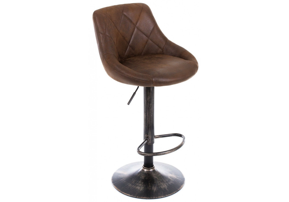Барный стул Woodville 91449223 1882, серебристый/коричневый