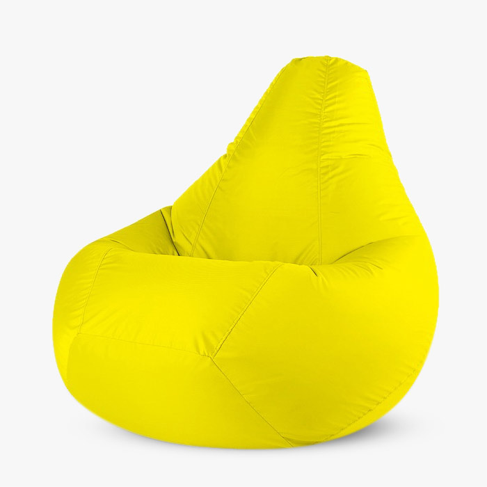 Кресло мешок Happy-puff груша XL-Компакт, оксфорд желтый