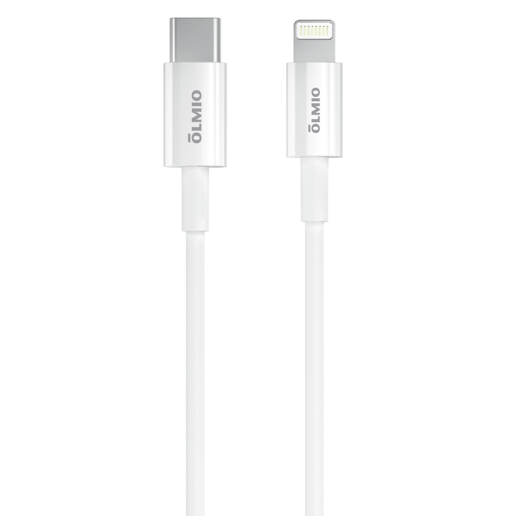 Кабель lightning - usb type-c Olmio ECO 1 м белый