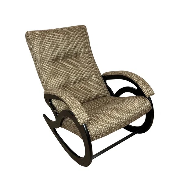Кресло-качалка Solarius Классика с обивкой из рогожки, цвет коричневый