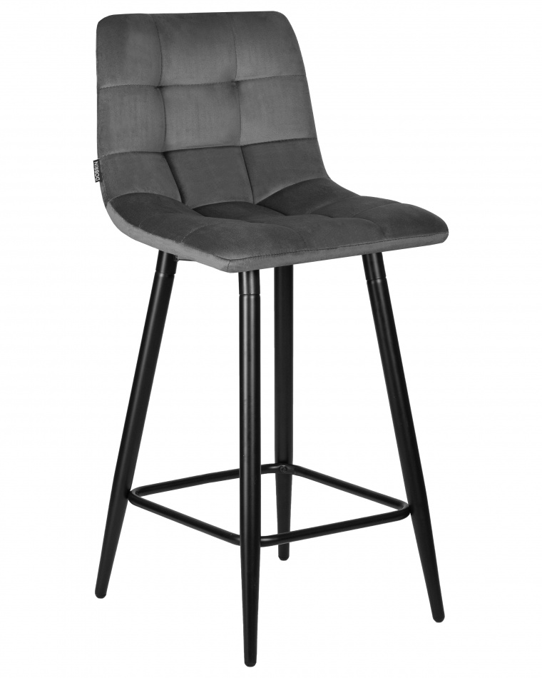 Полубарный стул DOBRIN OLIVIA 1 шт черные ножки;темно-серый