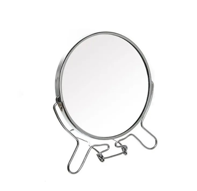Настольное зеркало Ameli круглое в металлической оправе D 17 см