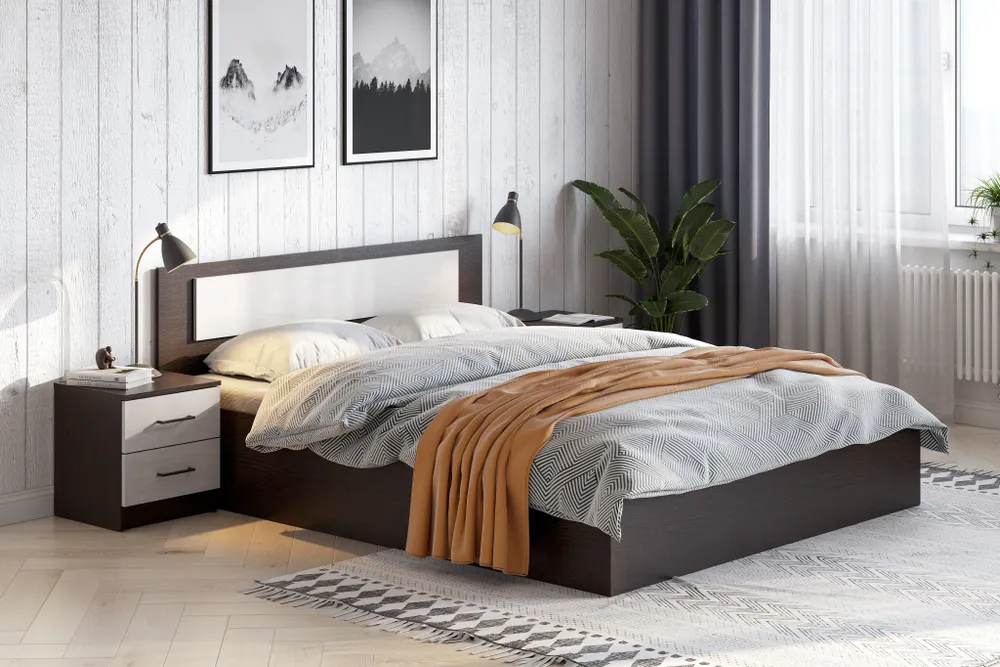 Кровать Мебельная Интеграция, Виста 1 Венге/Анкор