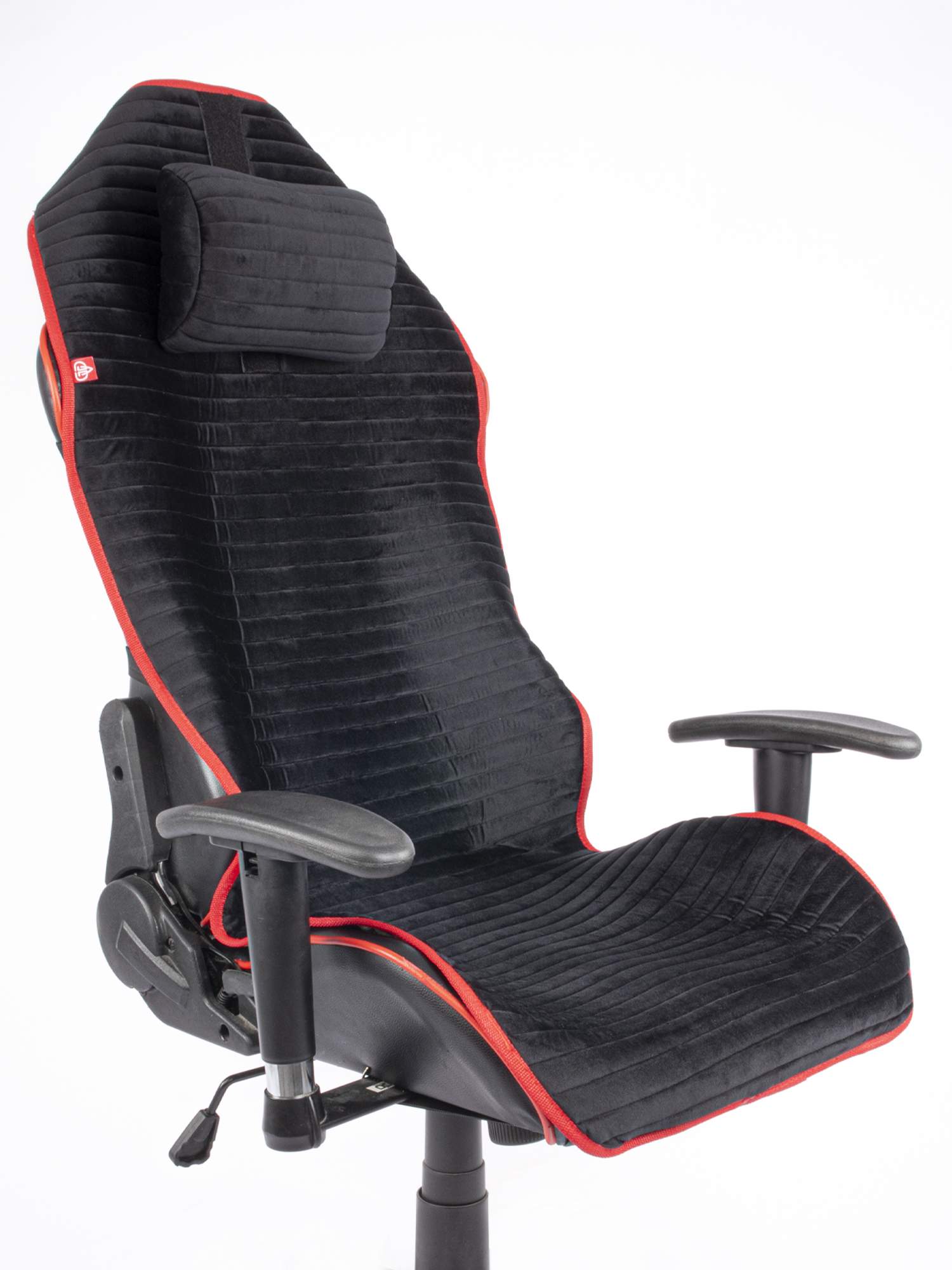 Чехол для компьютерного кресла GVG 336160501 черный с красным кантом