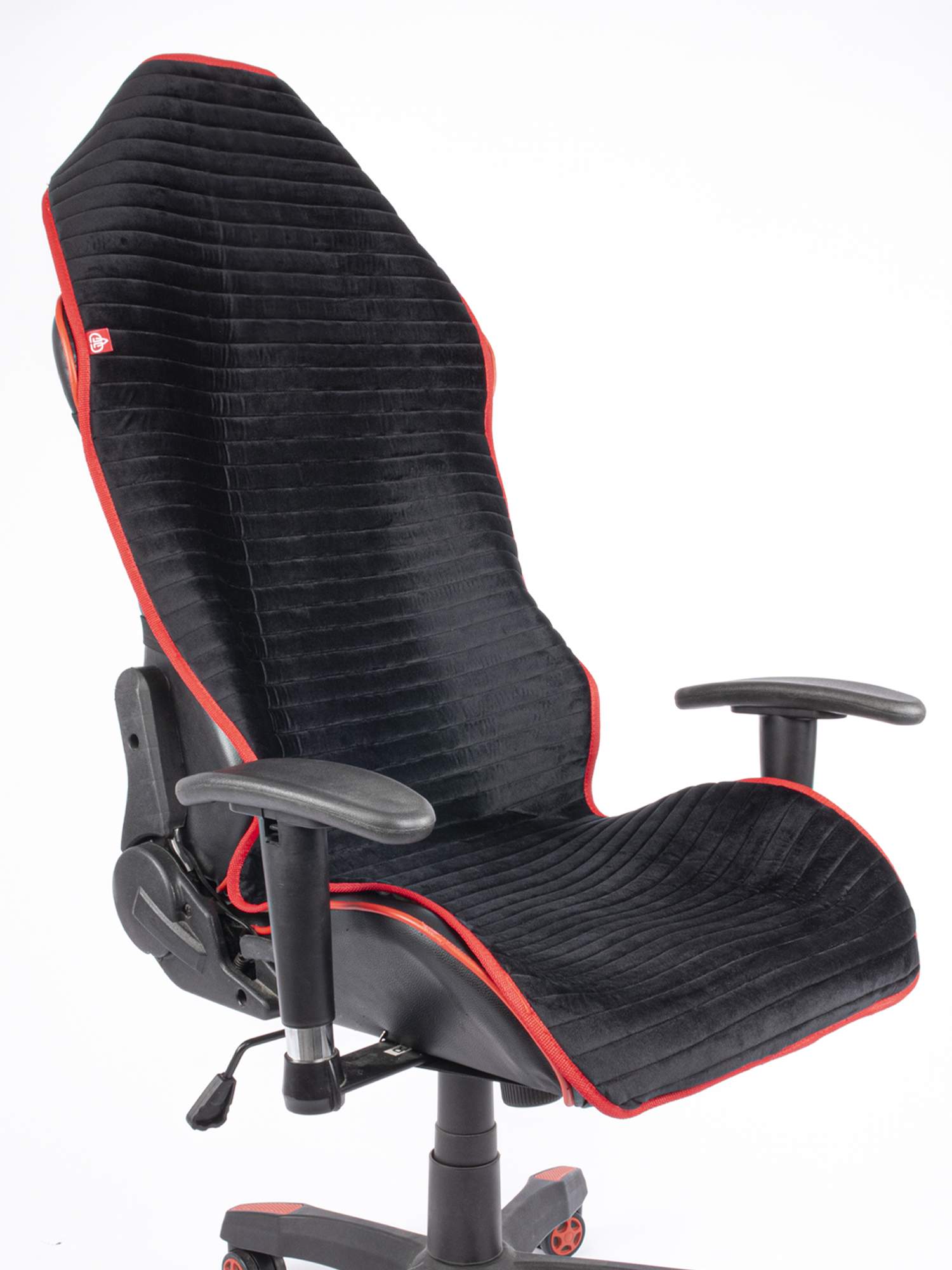 Чехол для компьютерного кресла GVG 179854426 черный с красным кантом