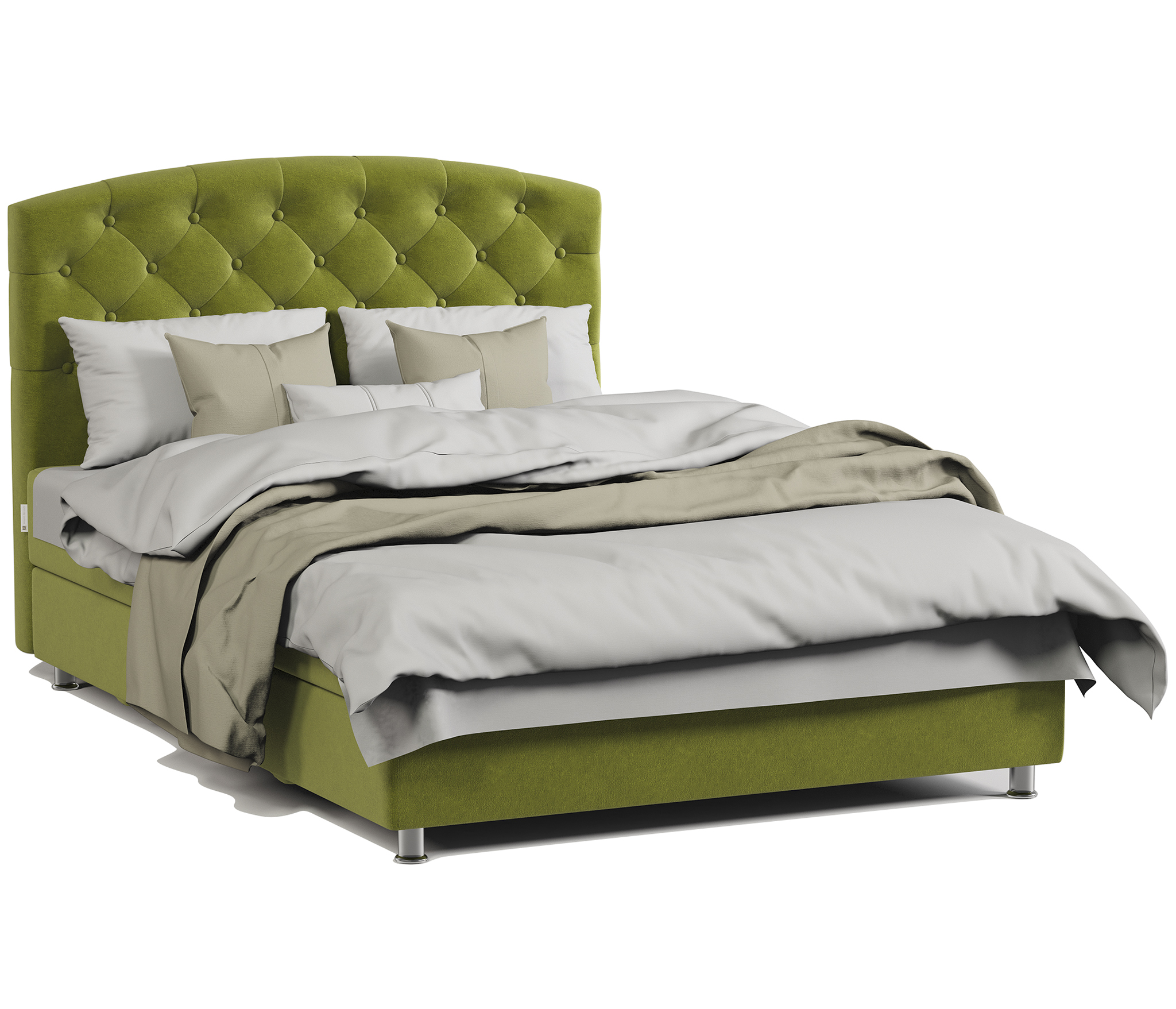 Кровать двуспальная с подъемным механизмом Шарм-Дизайн Премиум 160 велюр Дрим эппл