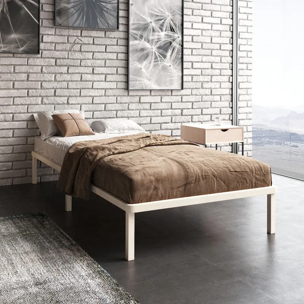 Односпальная кровать, 140х190 см, деревянная, Light Sleep, Hansales