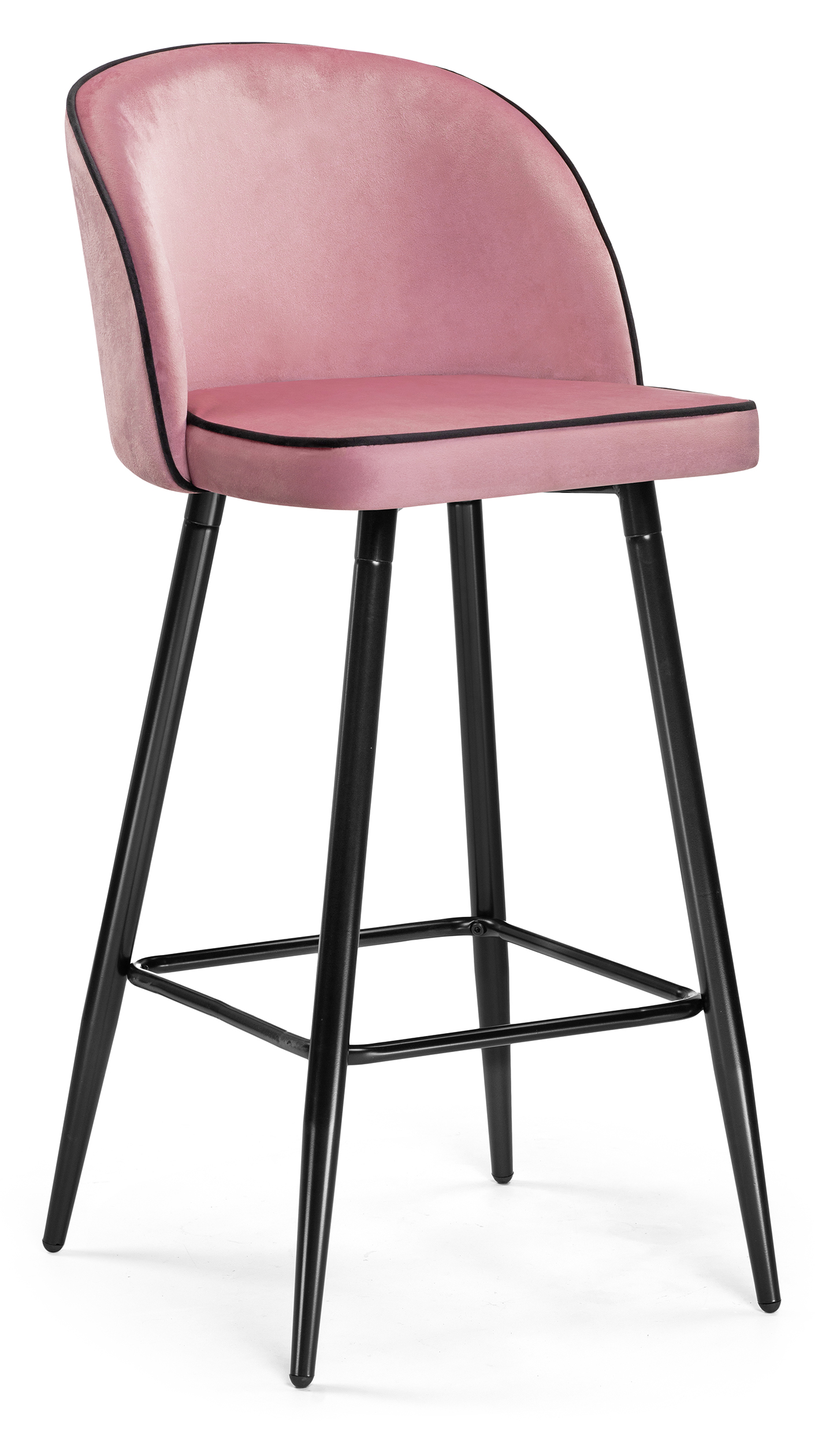 Барный стул Woodville Zefir 15049, черный/розовый