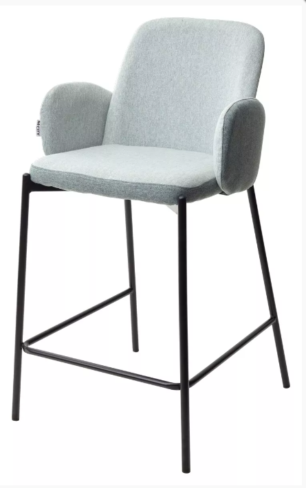 Комплект полубарных стульев 2 шт. M-City NYX 628M03421, черный/светлая мята