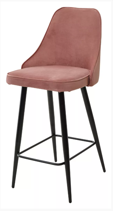 Комплект полубарных стульев 2 шт. M-City NEPAL-PB 461MC03830, черный/розовый