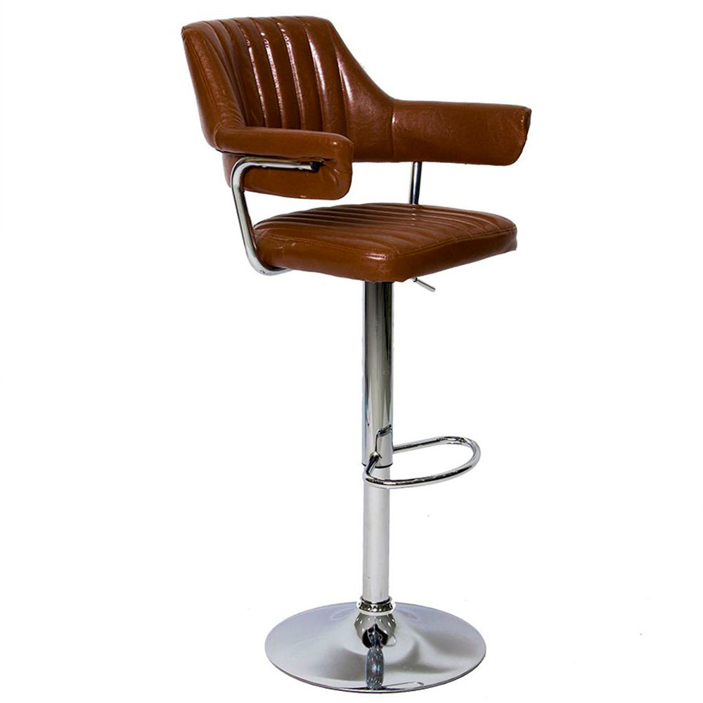 Барный стул B-trade WX-1029, серебристый/shinybrown