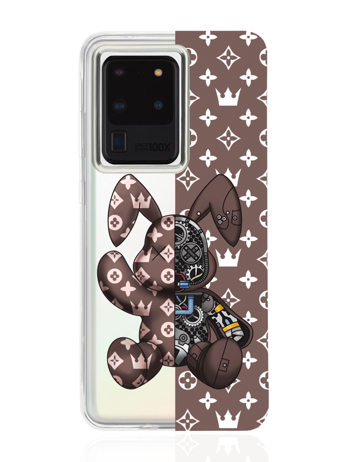 Чехол MustHaveCase для Samsung Galaxy S20 Ultra Bunny Коричневый прозрачный