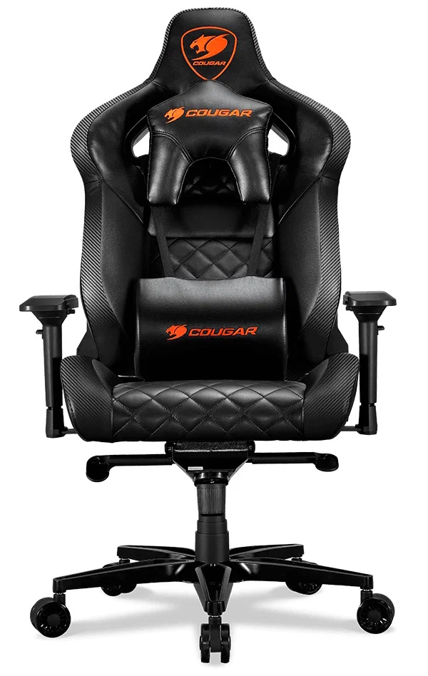 Кресло компьютерное игровое, офисное, геймерский игровой стул Cougar ARMOR TITAN Black