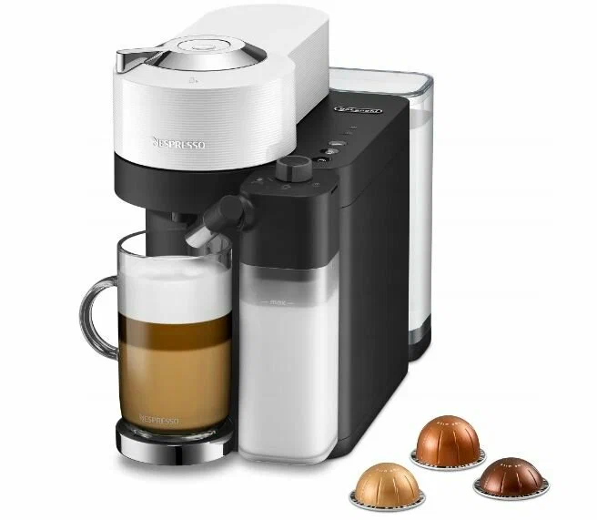 Кофемашина капсульного типа Delonghi Nespresso Vertuo Lattissima ENV300. W белый