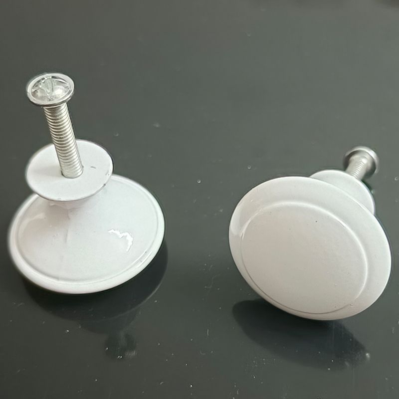 Ручка-кнопка мебельная BRANTE белый, комплект 2 шт, BR906L