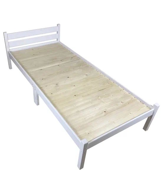 Кровать односпальная Solarius Классика Компакт сплошное основание 200х100, цвет белый