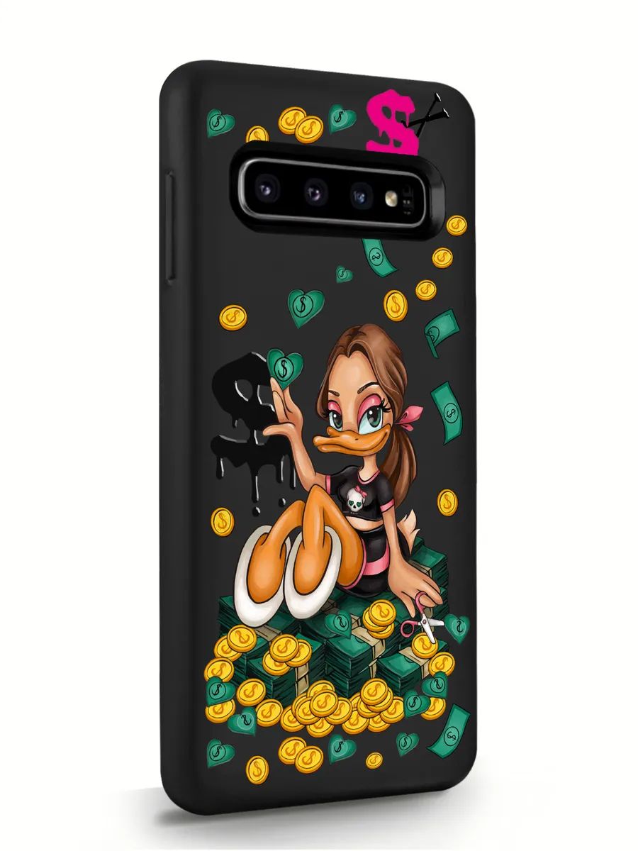 Чехол MustHaveCase для Samsung Galaxy S10 Уточка Девочка черный