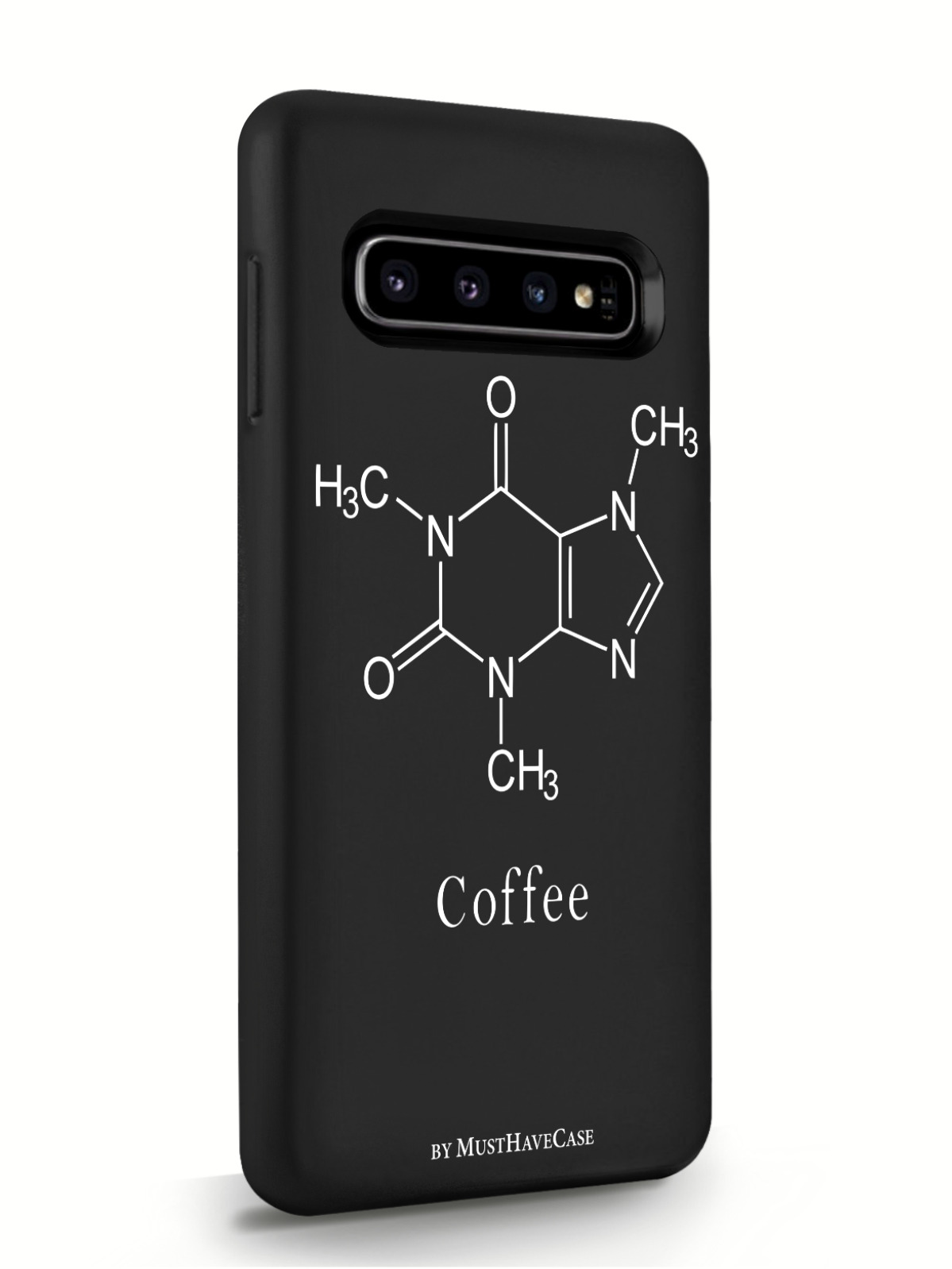 Чехол MustHaveCase для Samsung Galaxy S10 Молекула кофе черный