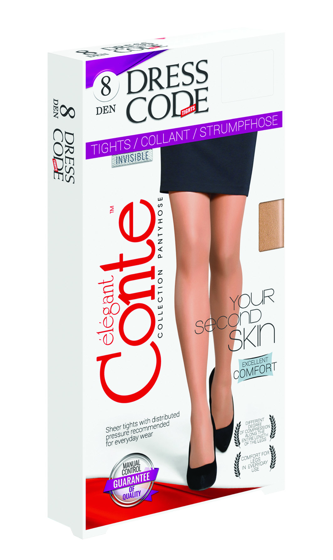 Колготки женские Conte DRESS CODE 8 бежевые 3