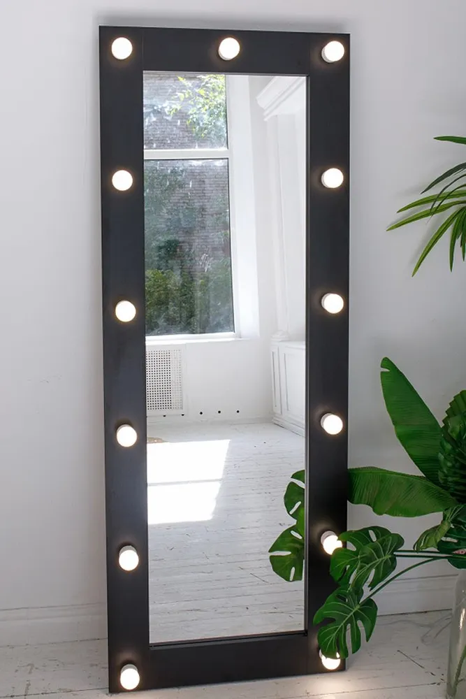Гримерное зеркало GM Mirror, 70 см х 180 см, черный / косметическое зеркало