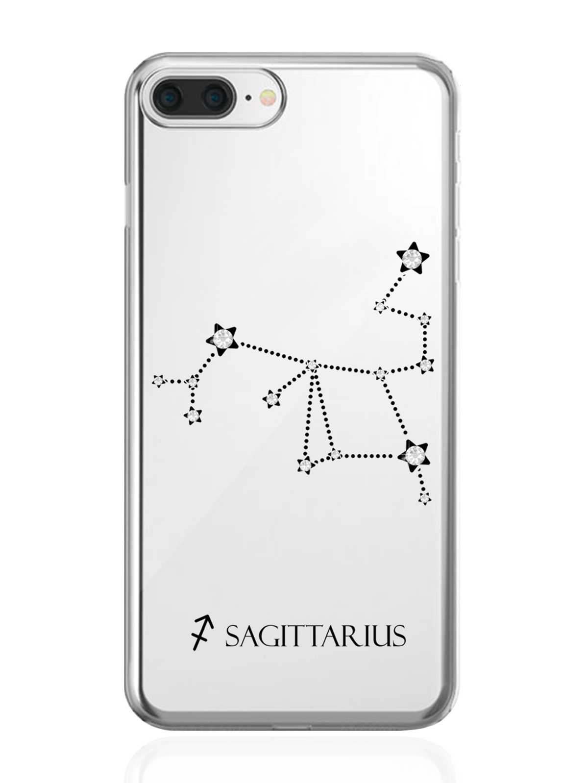 Чехол с инкрустацией кристаллами Lux для iPhone 7/8 Plus Стрелец Sagittarius