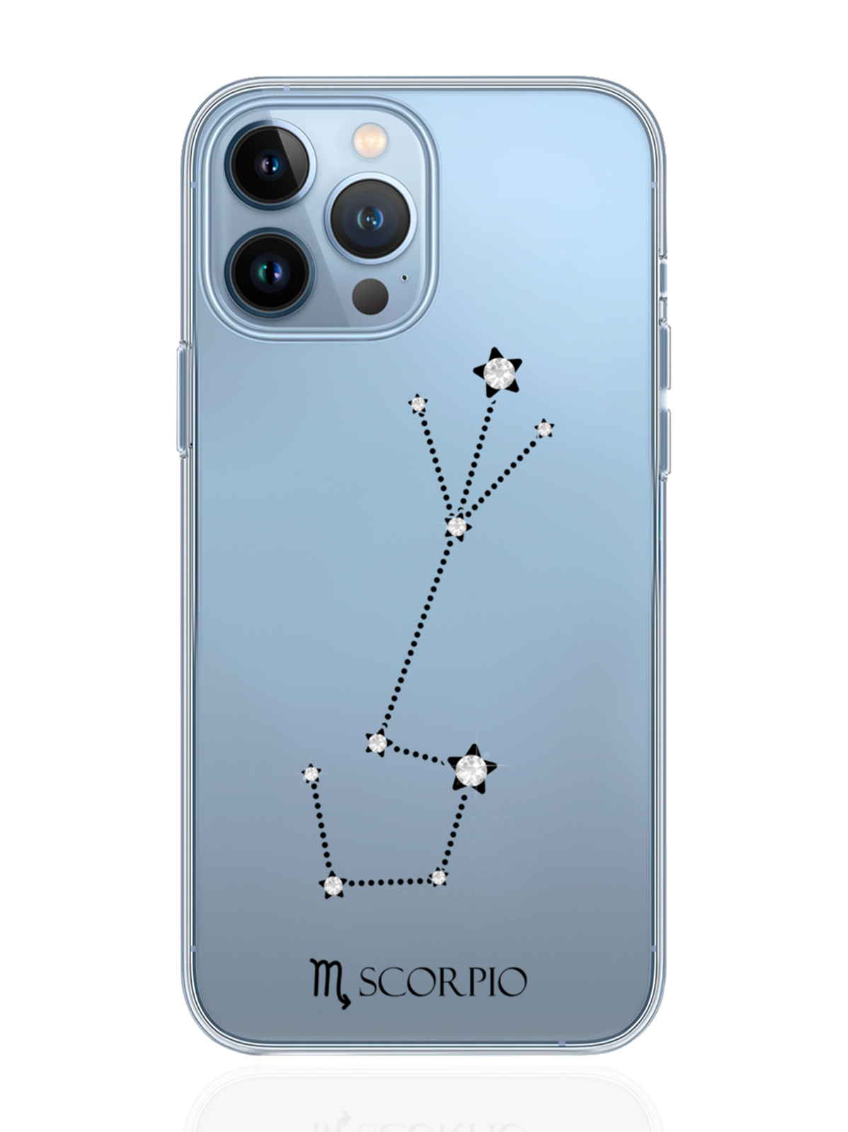 Чехол с инкрустацией кристаллами Lux для iPhone 13 Pro Max Скорпион Scorpio