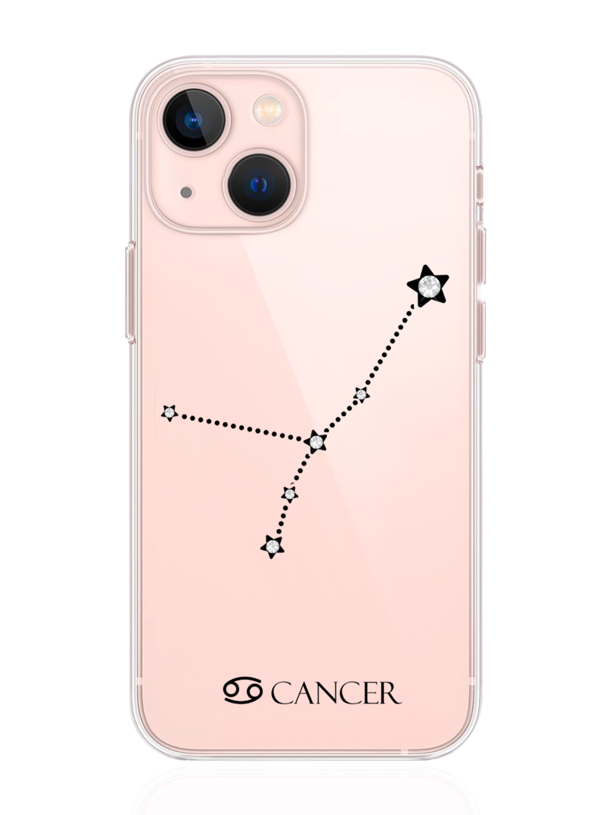 Чехол с инкрустацией кристаллами Lux для iPhone 13 Mini Рак Cancer