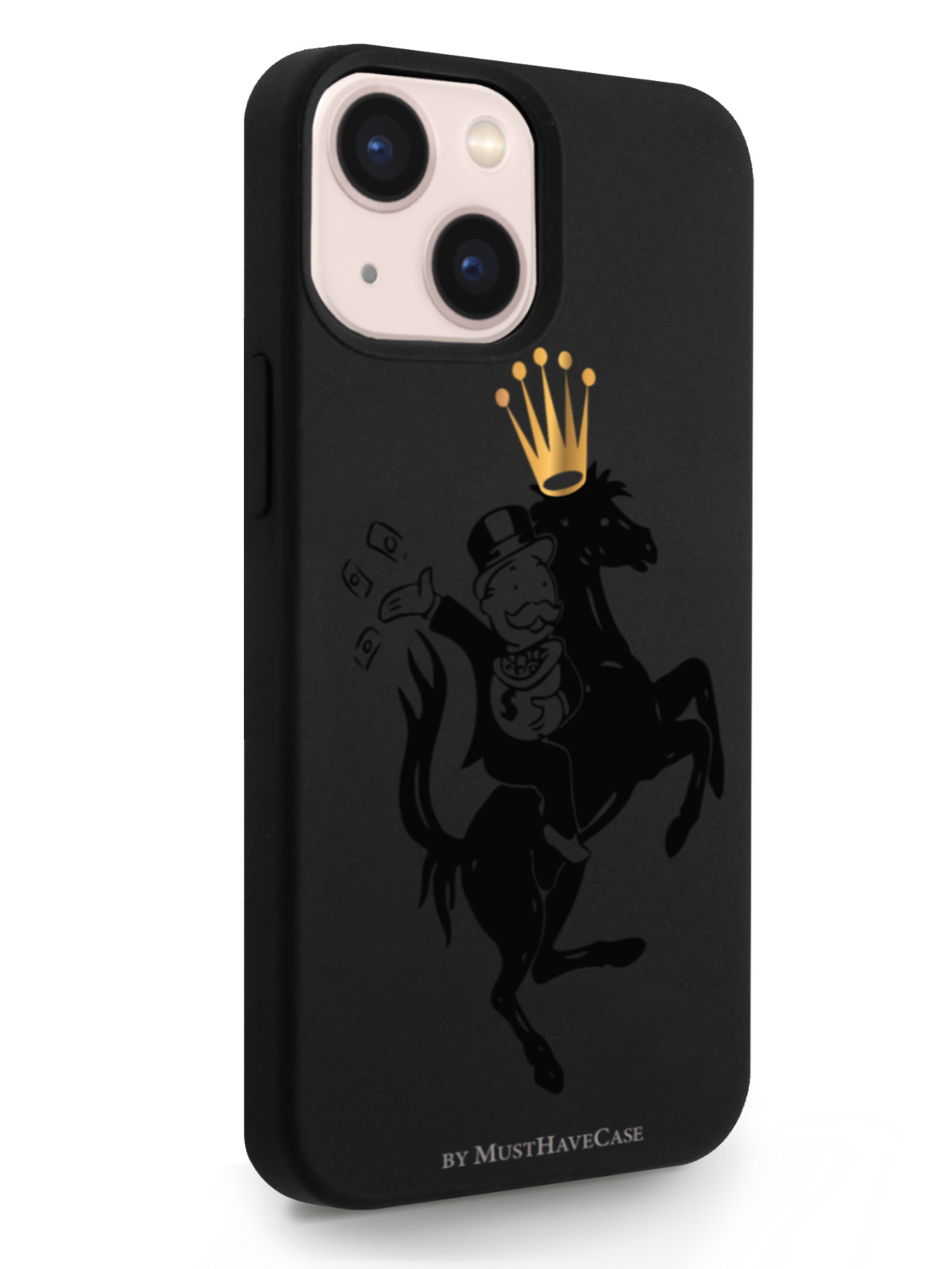 Чехол MustHaveCase для iPhone 13 Mini Monopoly на коне черный