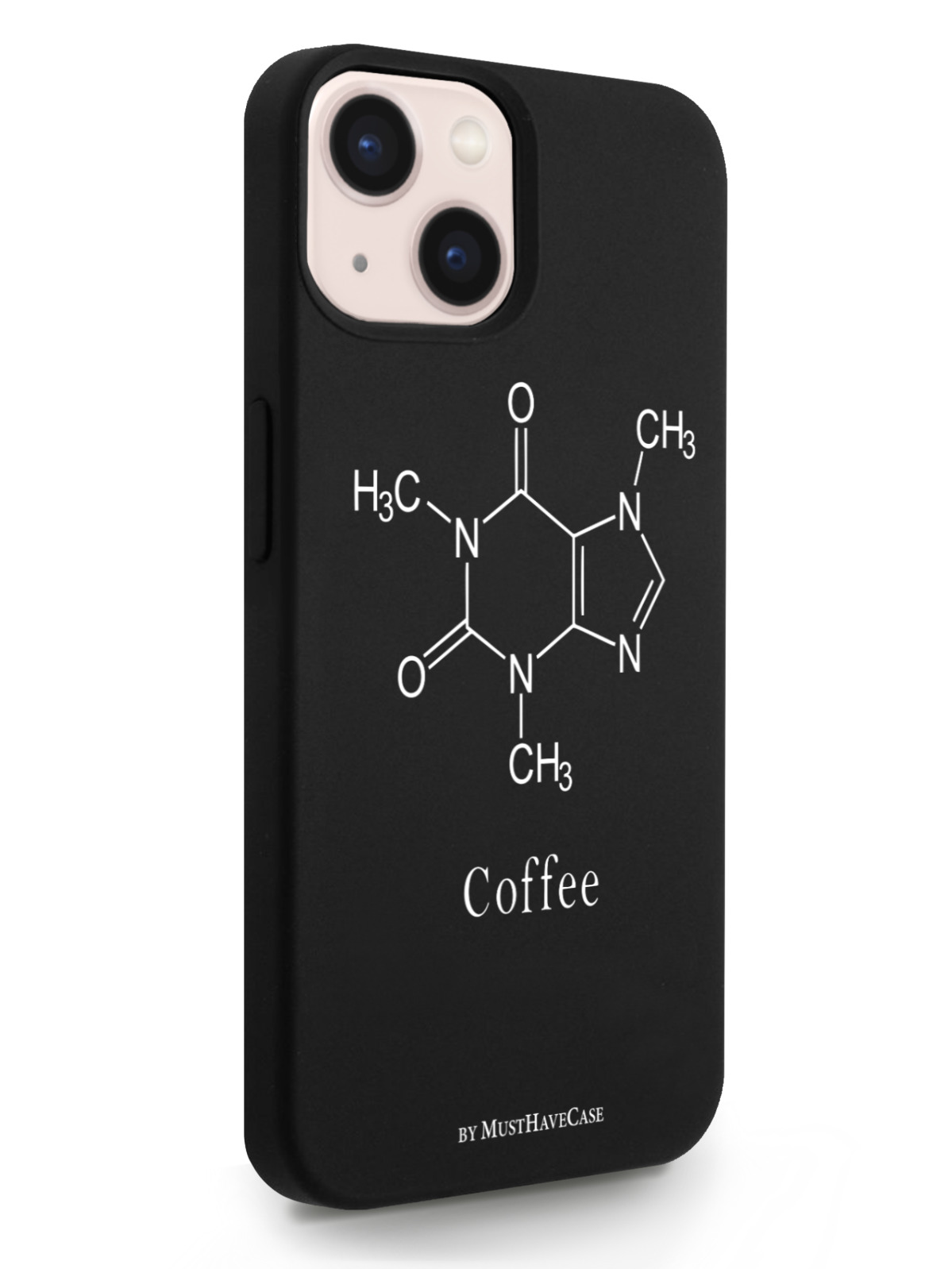 Чехол MustHaveCase для iPhone 13 Молекула кофе черный