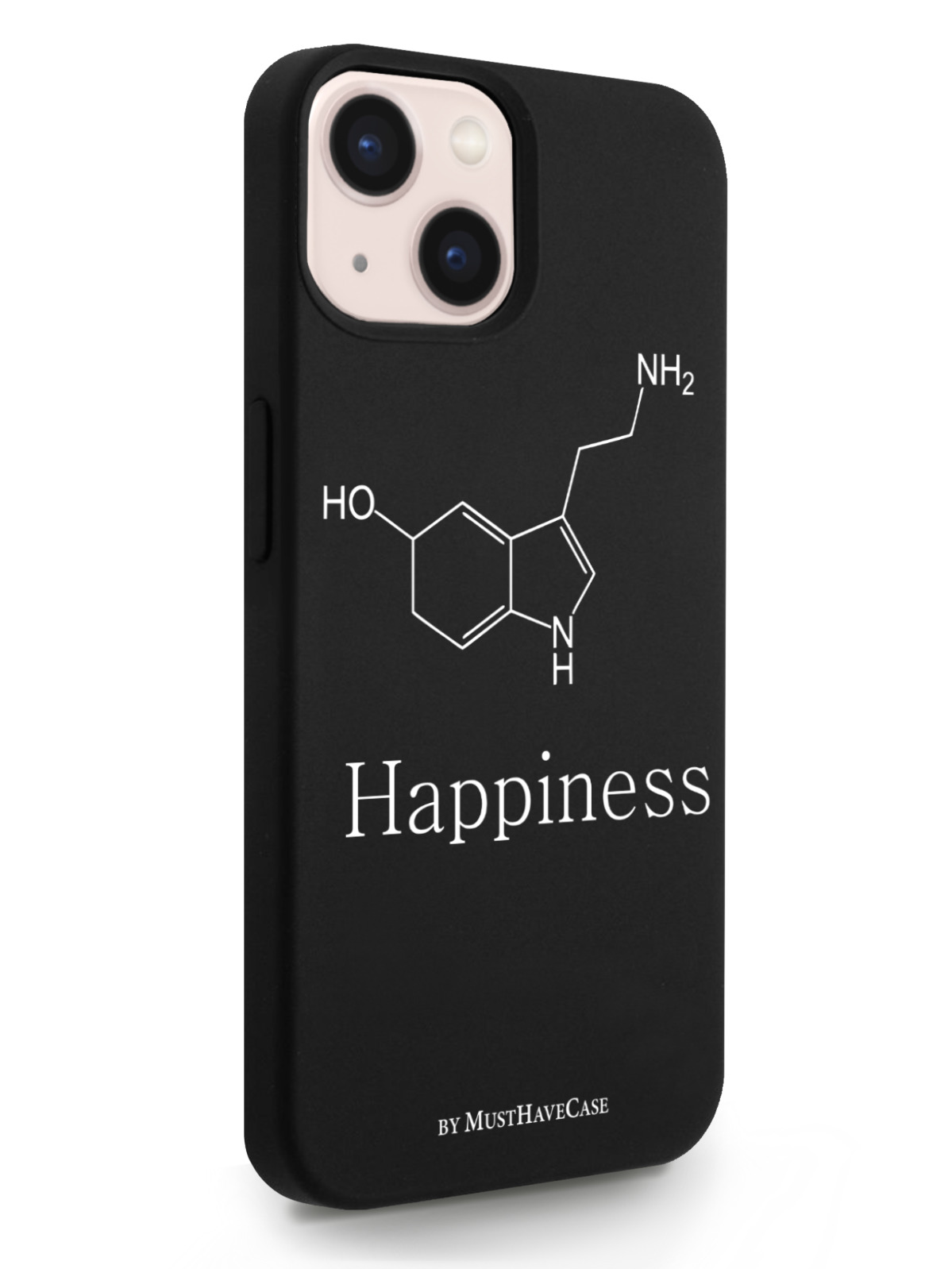 Чехол MustHaveCase для iPhone 13 Молекула счастья черный