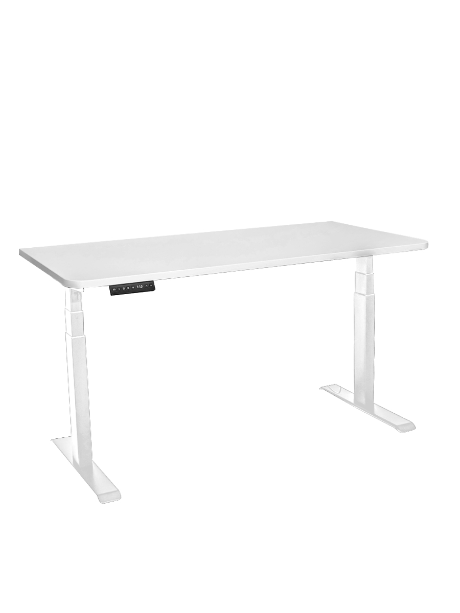 Письменный стол с регулировкой высоты LuxAlto электрический, белый, 120x60x2,5см, 34180