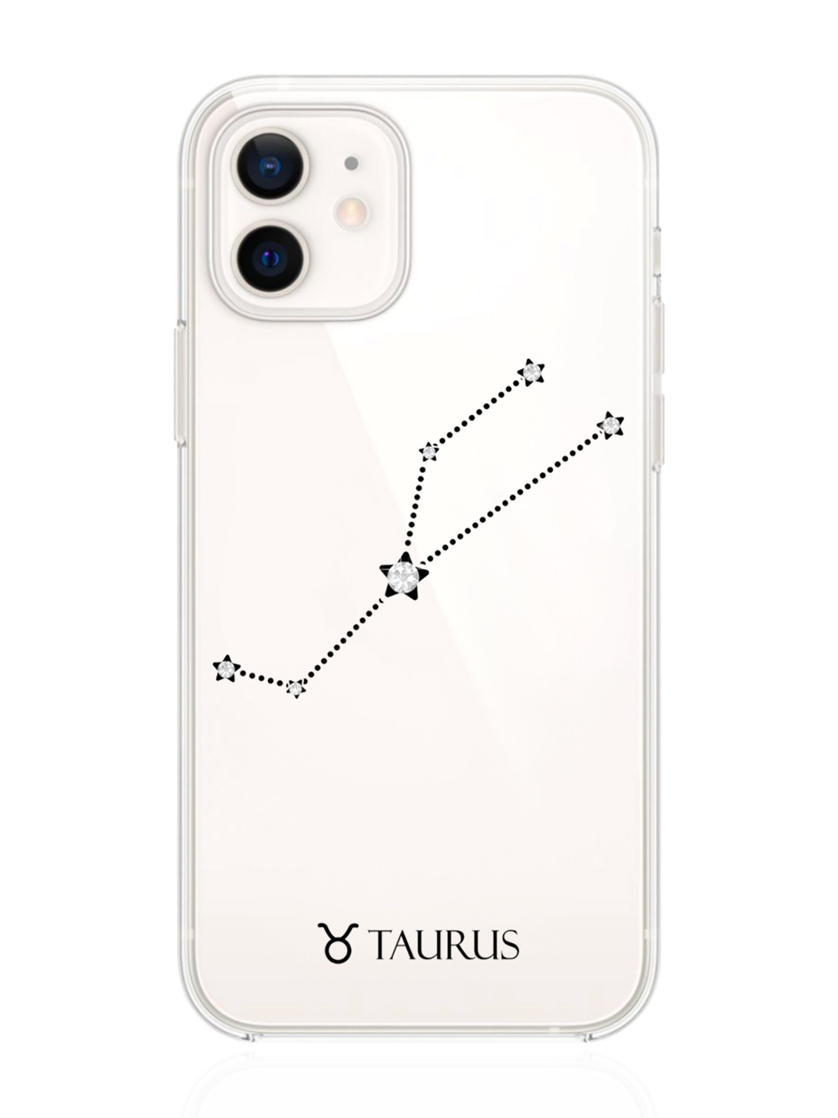 Чехол с инкрустацией кристаллами Lux для iPhone 12/12 Pro Телец Taurus