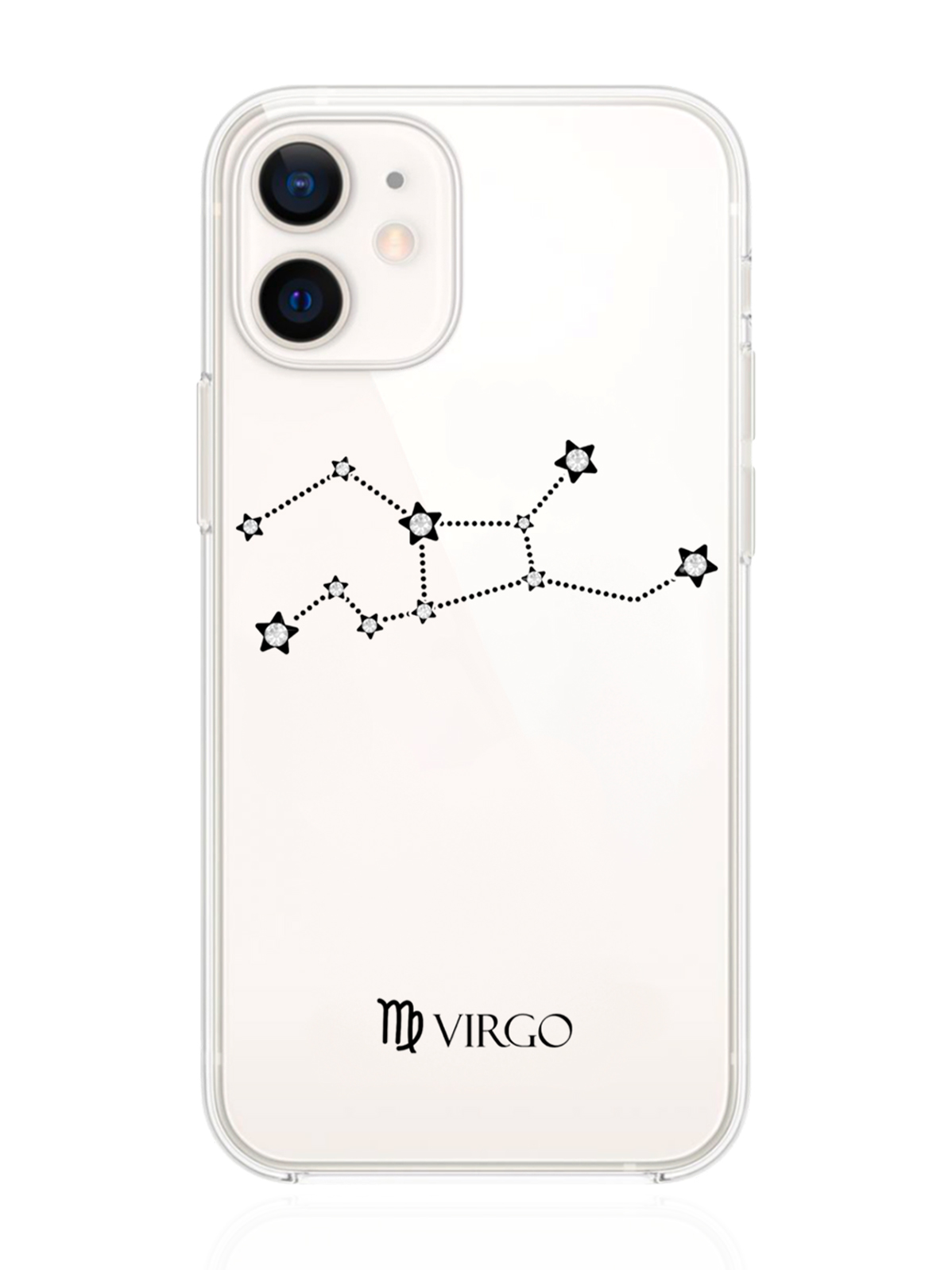 Чехол с инкрустацией кристаллами Lux для iPhone 12 Mini Дева Virgo