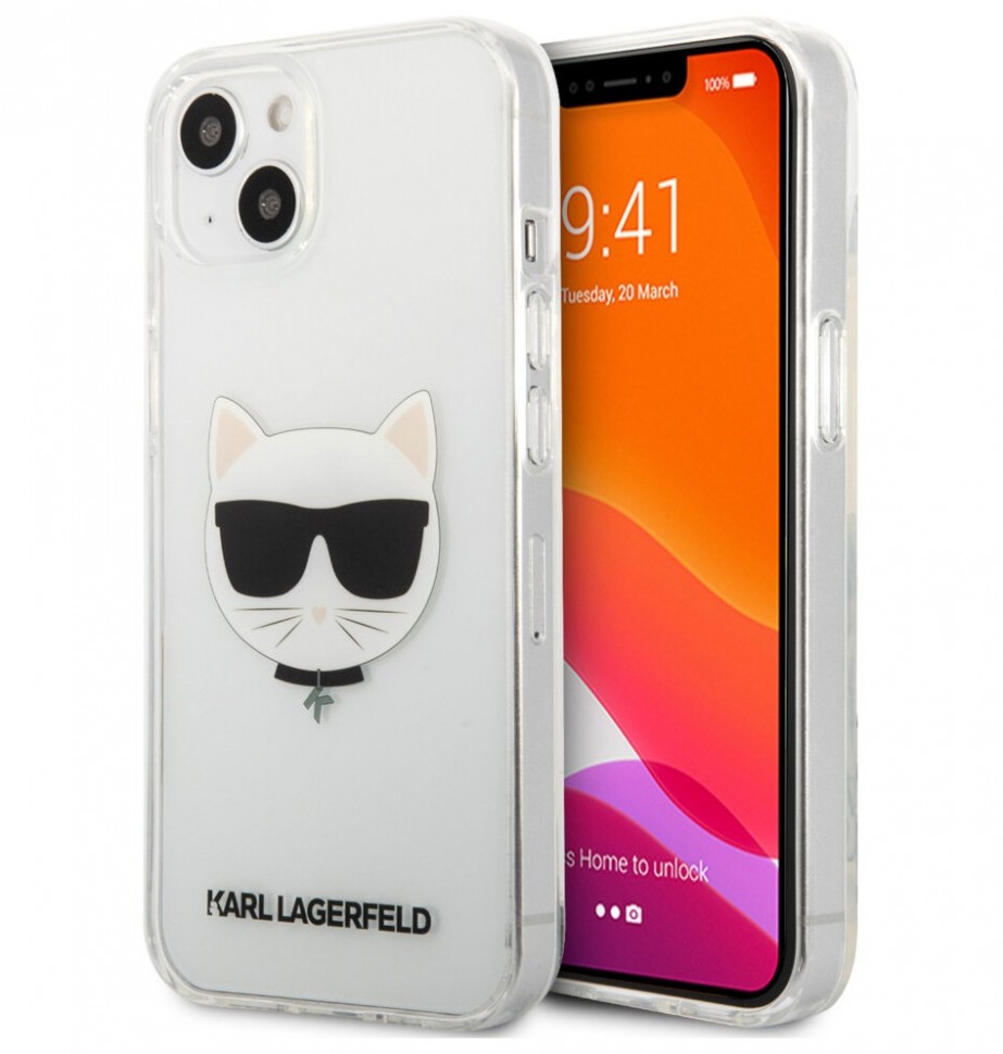 Чехол CG Mobile Karl Lagerfeld PC/TPU Choupette Hard для iPhone 13, Прозрачный