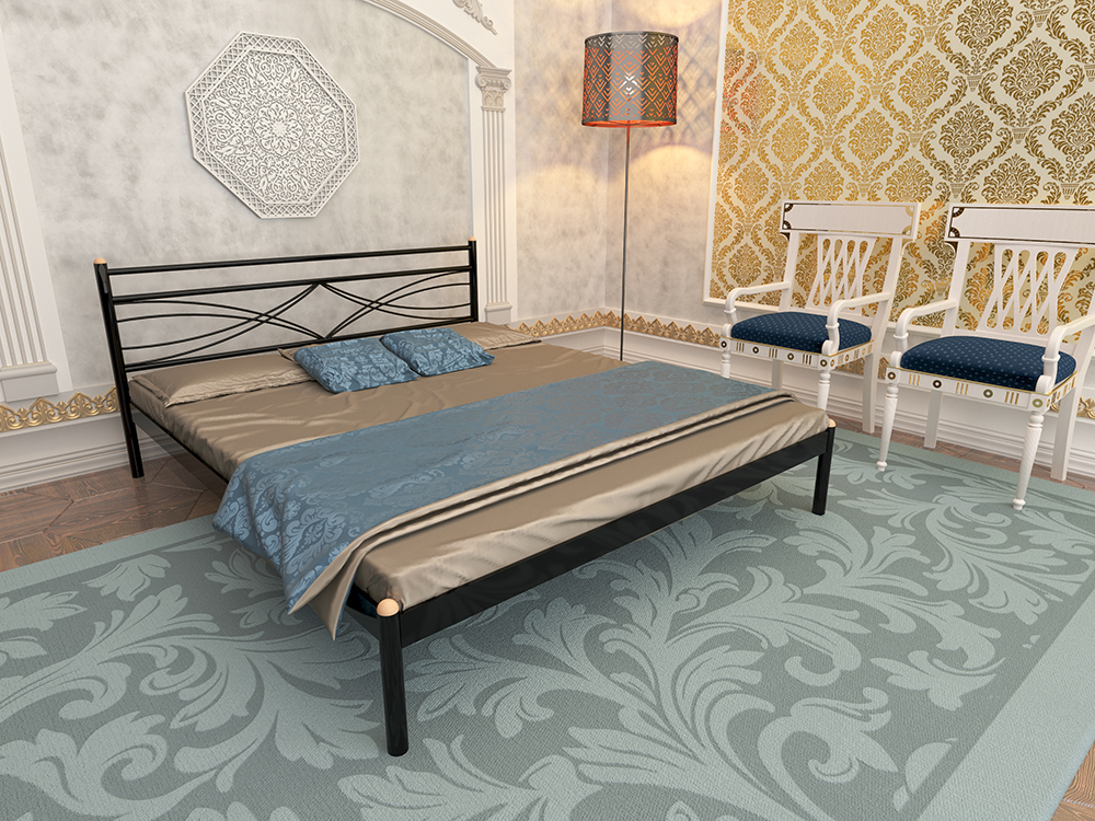 Двуспальная кровать Стиллмет Мираж черный 180x200
