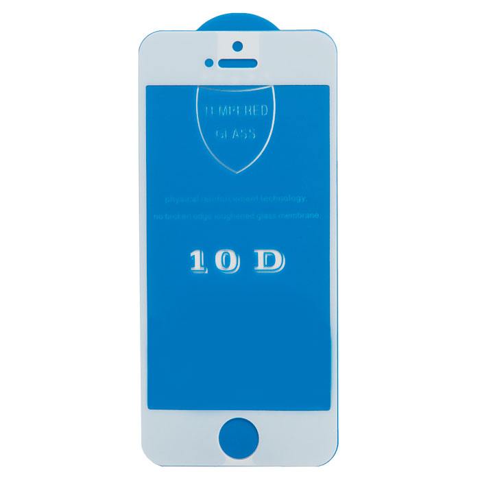 защитное стекло для iPhone 5, 5S, 5C, SE белое (white) Full Glue ZeepDeep 10D