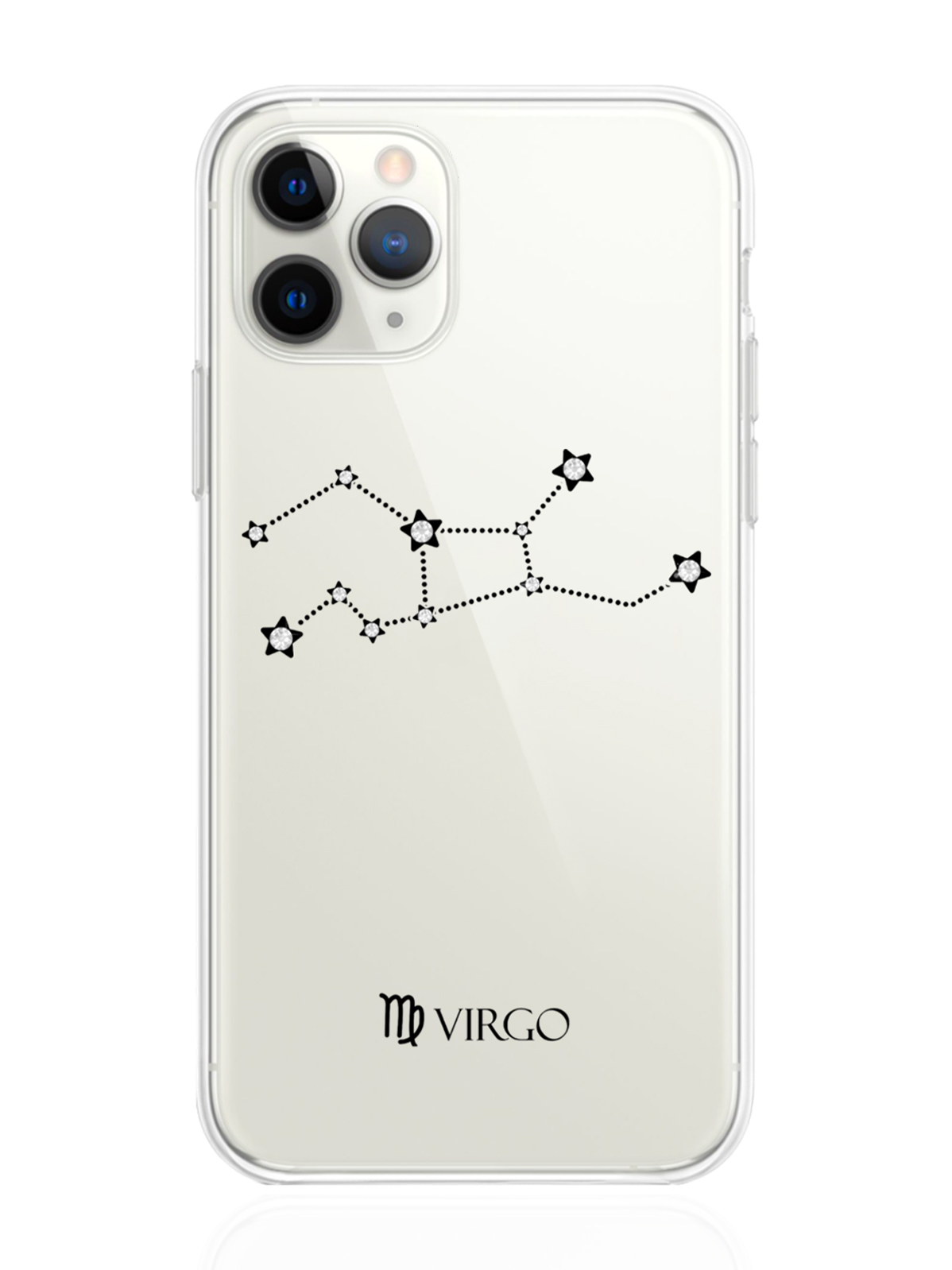 Чехол с инкрустацией кристаллами Lux для iPhone 11 Pro Дева Virgo