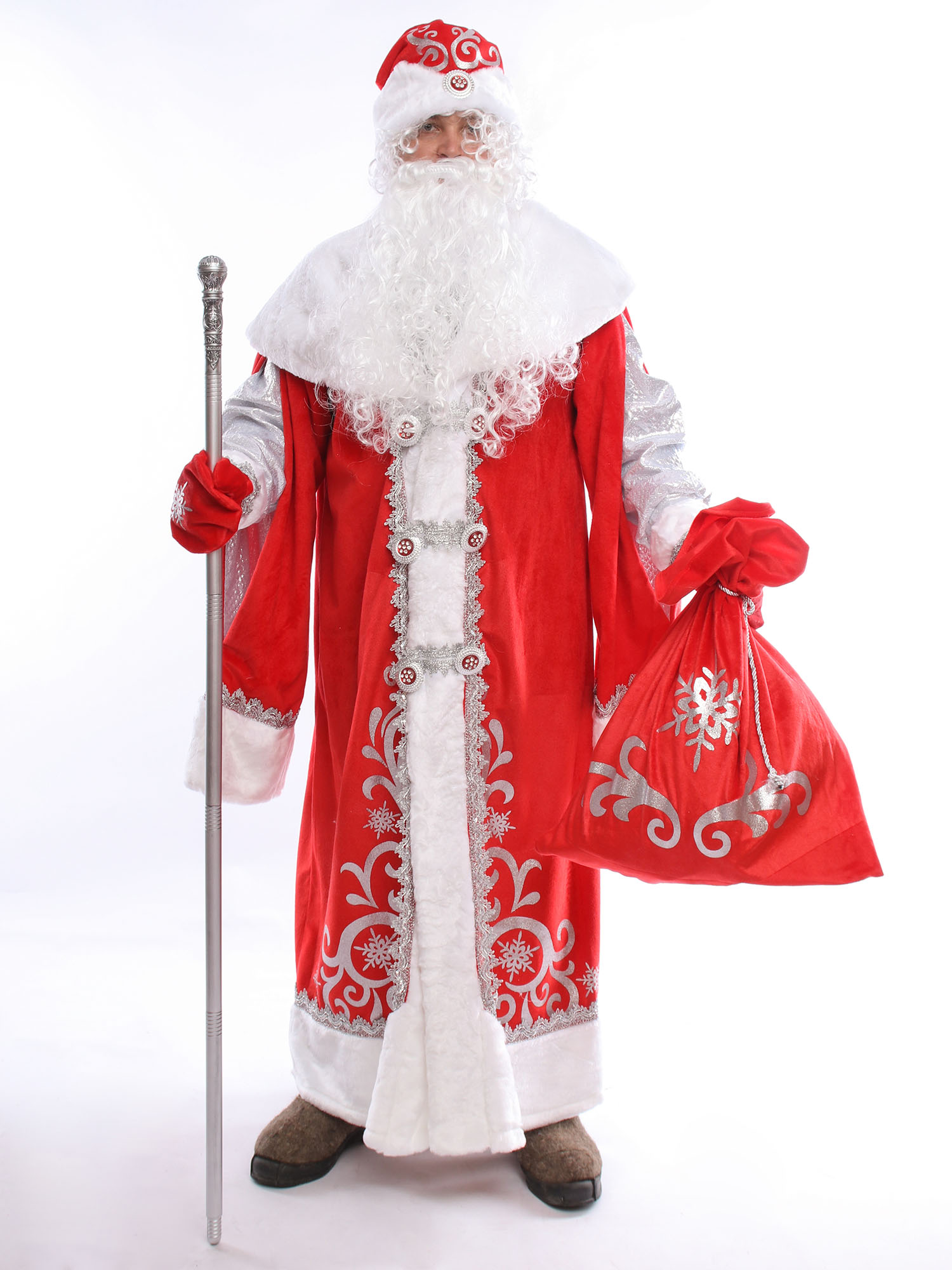 Костюм карнавальный мужской Batik 3008 к-18 Дед Мороз, красный, 54-56 RU