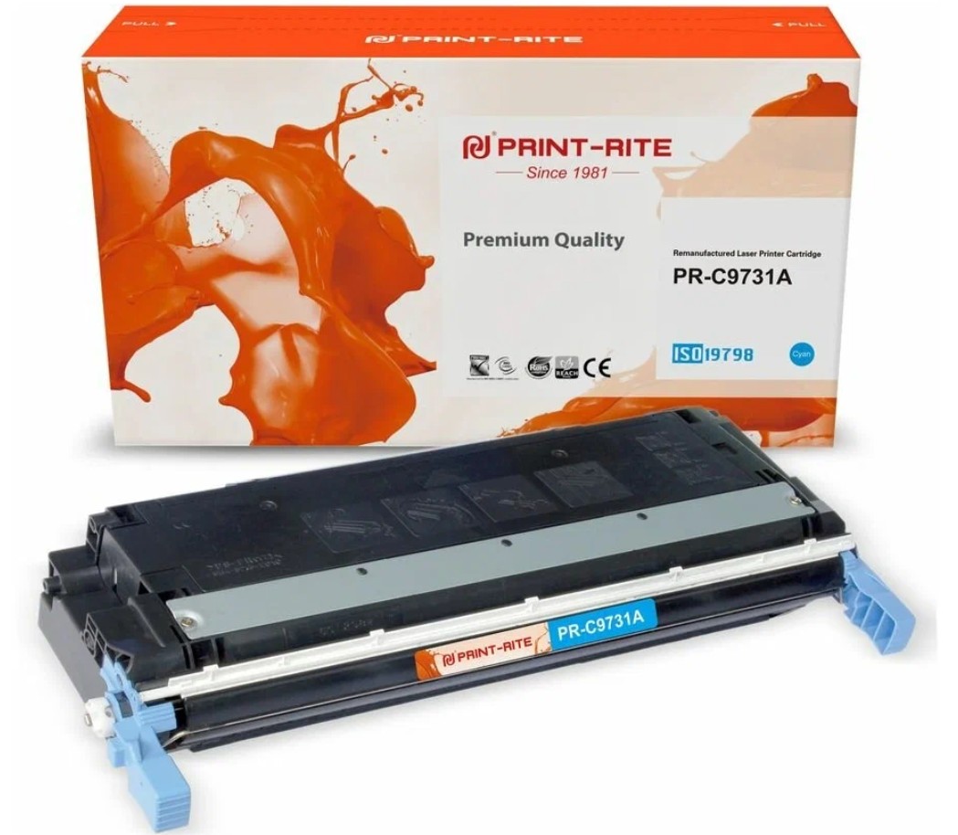 Картридж для лазерного принтера Print-Rite TRH215CPU1J PR-C9731A Blue, совместимый