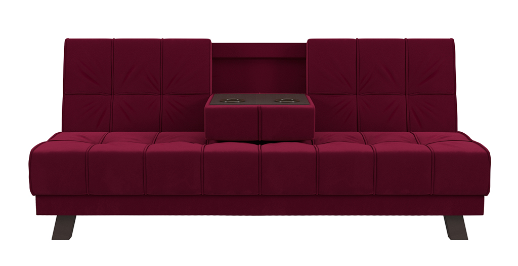 Диван-кровать 4Home Винсент, 188x85x88 см, Книжка, бордовый, микровельвет