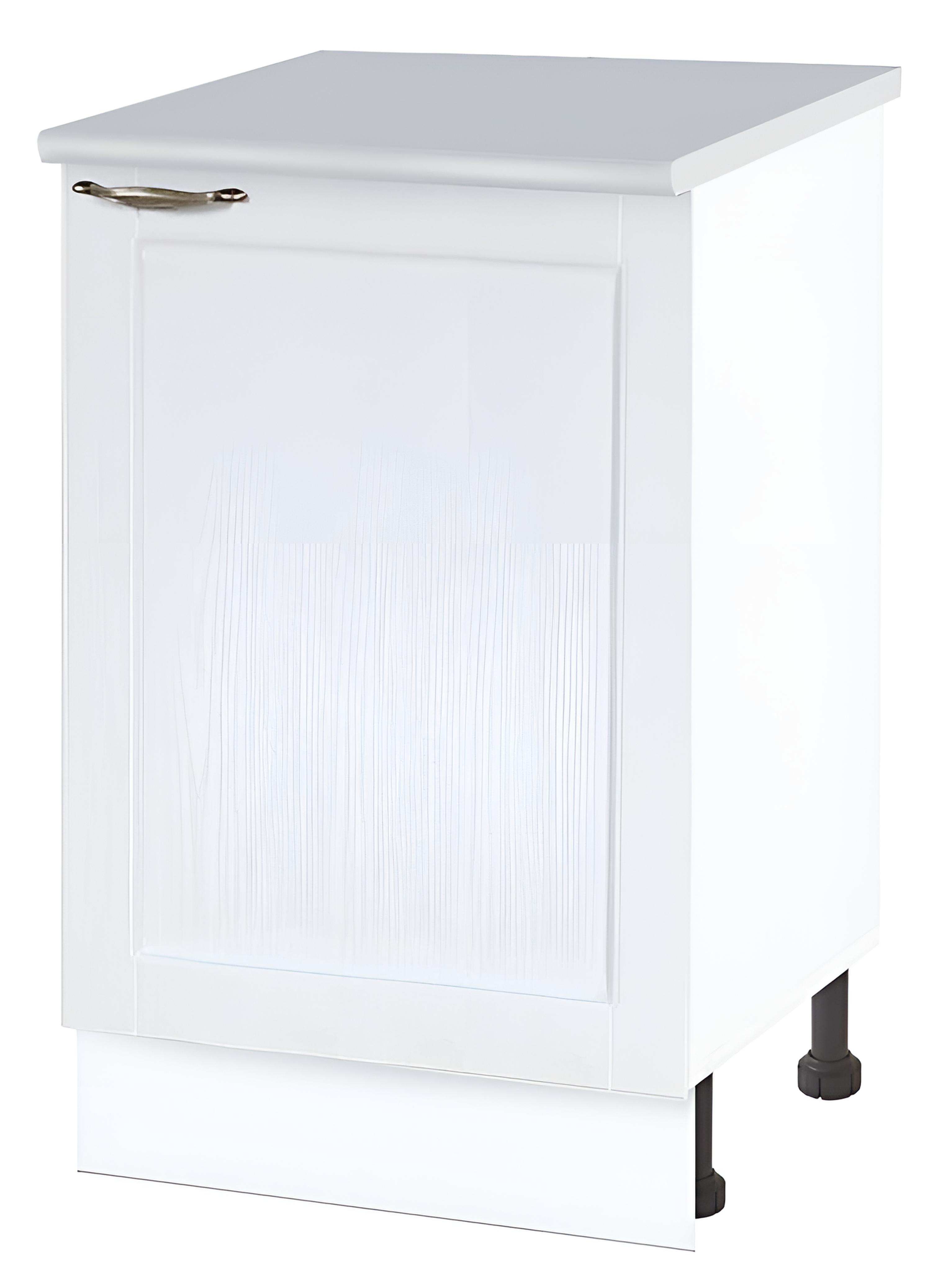 Кухонный напольный шкаф Нева 50 см. МДФ Белое дерево (Н 500)