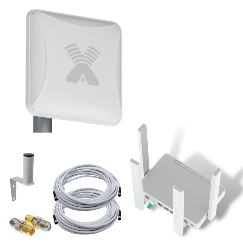Роутер 3G/4G-WiFi Keenetic Hero 4G+ LTE cat.6, до 300 Мбит/c с уличной антенной Petra BB M