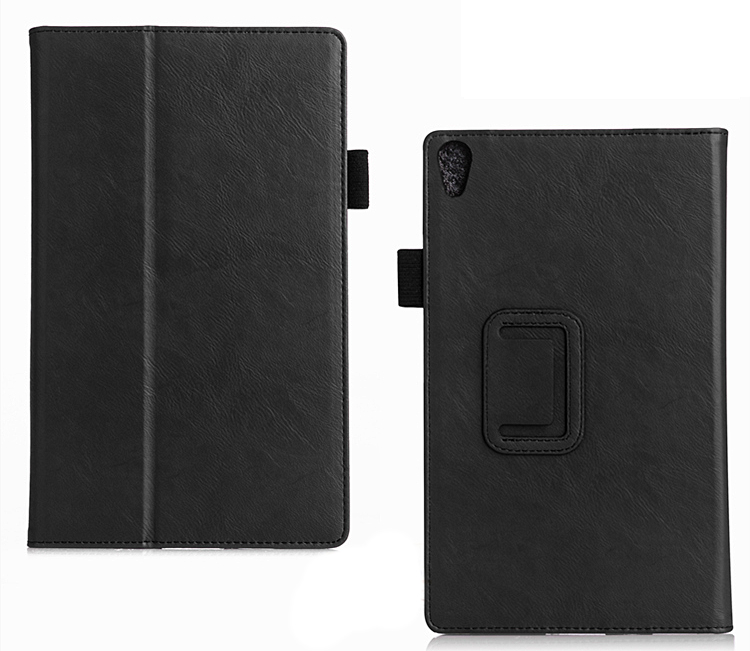 Чехол-обложка MyPads для Lenovo Tab E10 TB-X104N/F с визитницей и держателем руки черный
