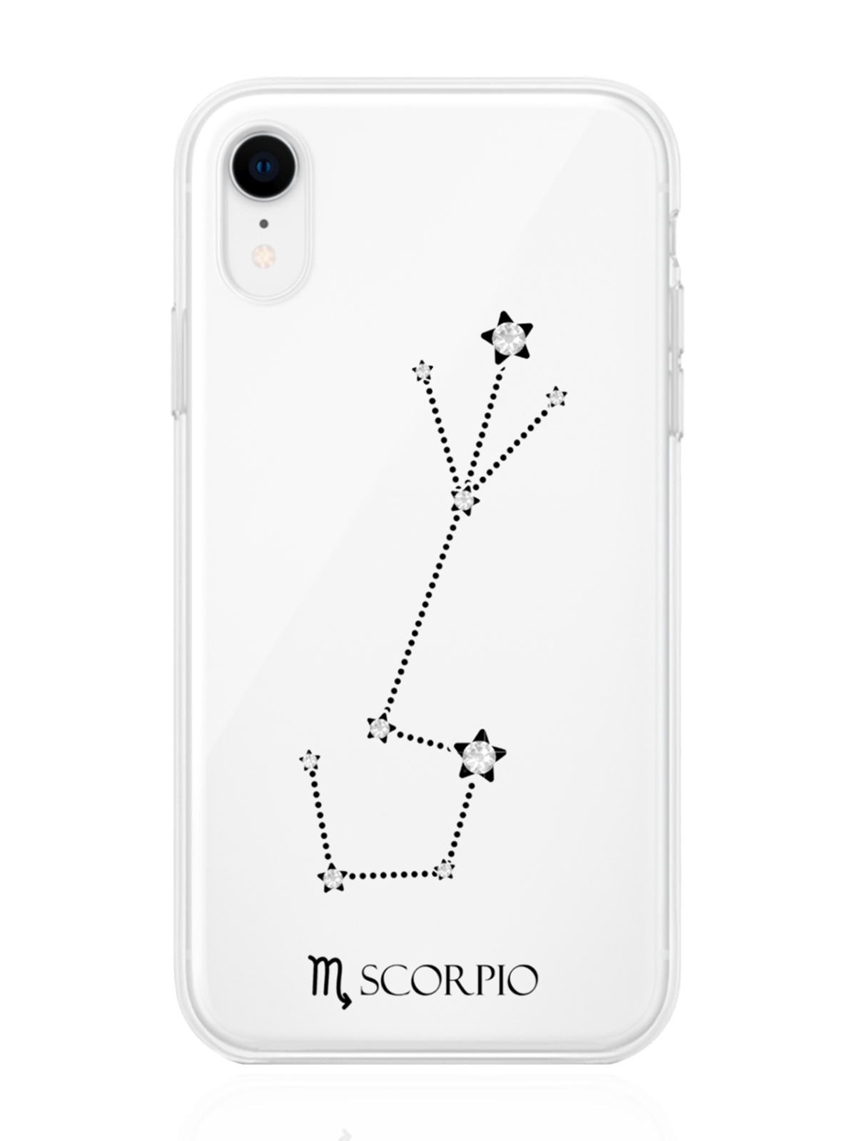 Чехол с инкрустацией кристаллами Lux для iPhone XR Скорпион Scorpio