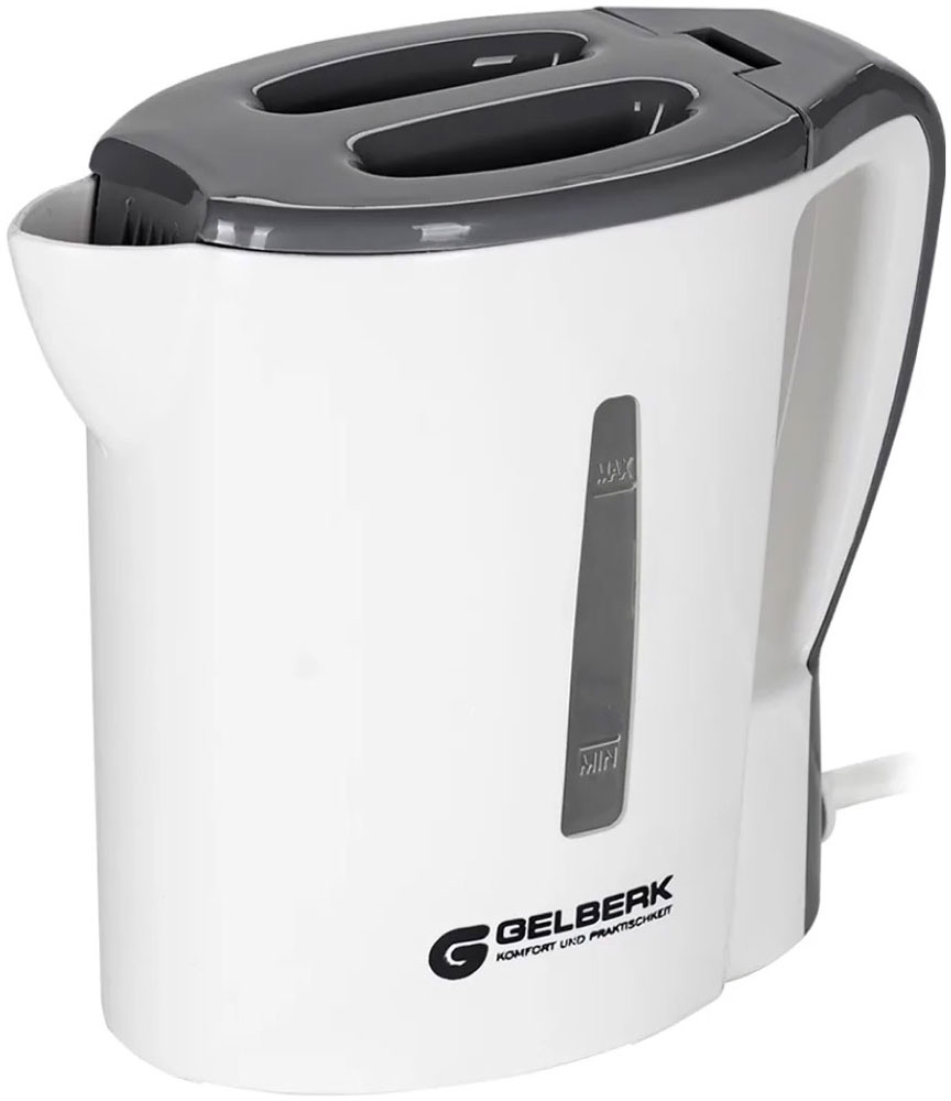 Чайник электрический Gelberk GL-465 серый 0.5л 0.5 л White, Gray