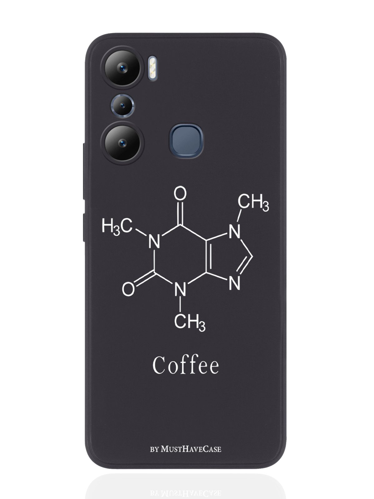 Чехол MustHaveCase для Infinix Hot 20i Молекула кофе черный