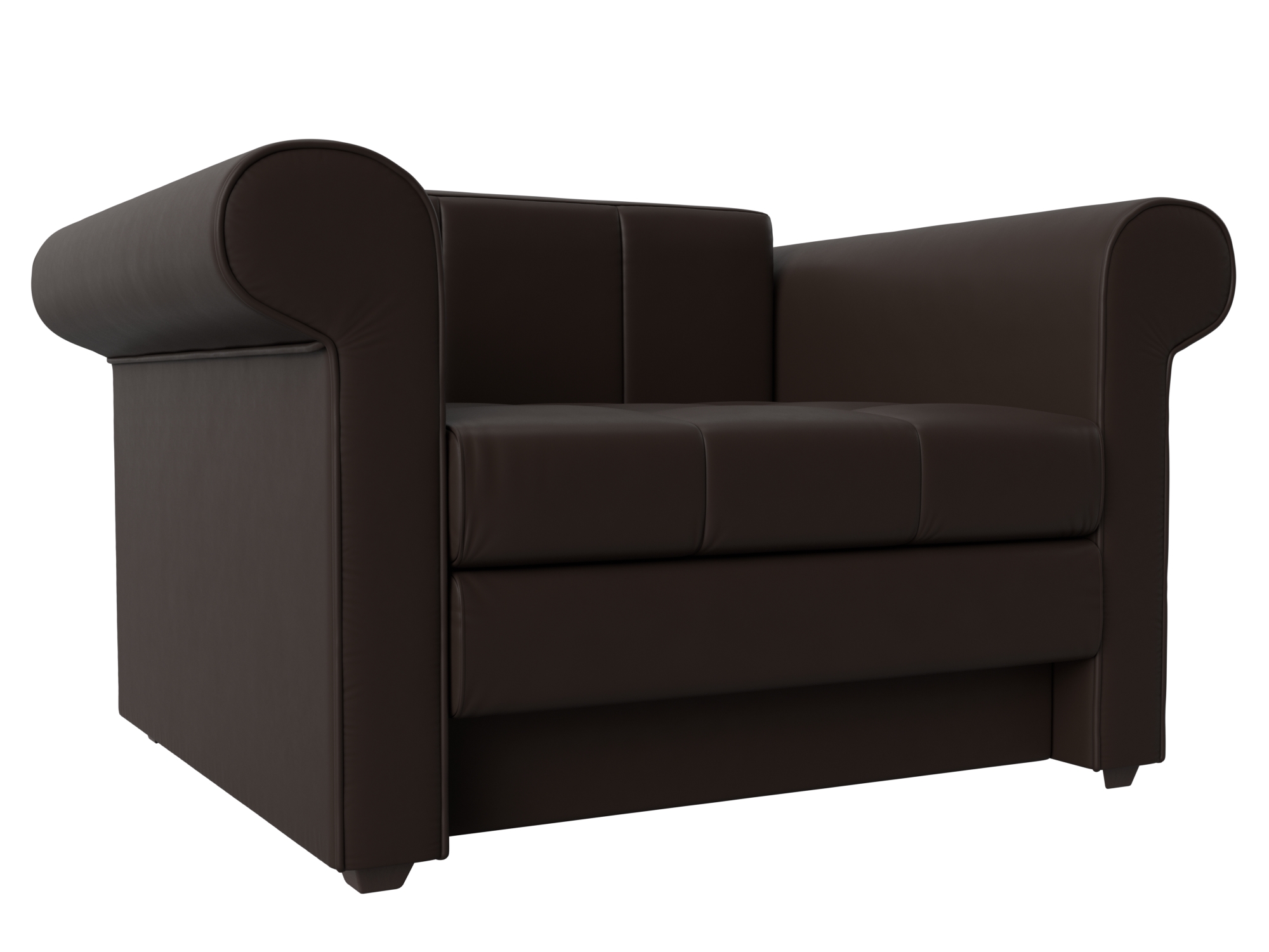 Кресло-кровать Берли экокожа коричневый